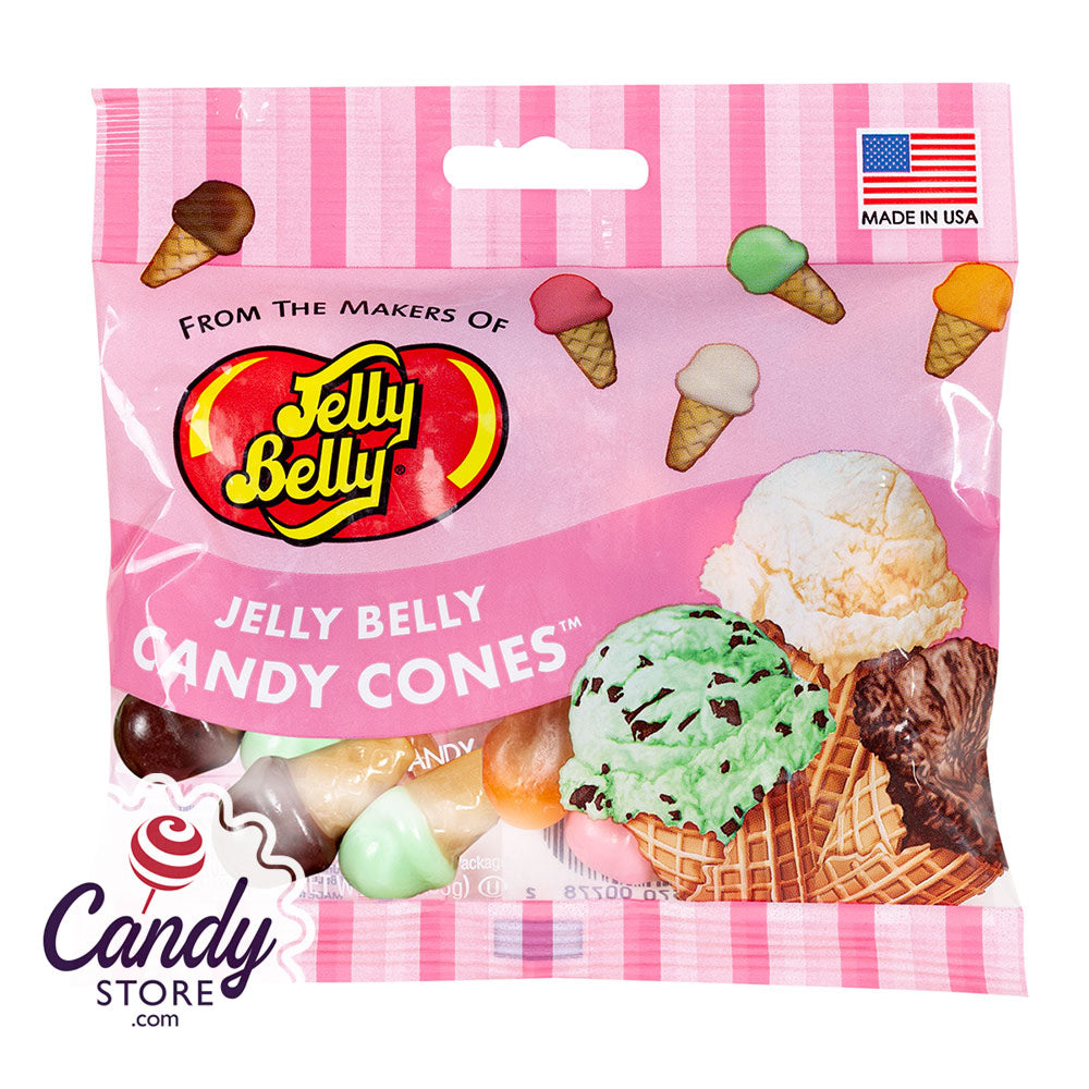 Ice Cream Candy Cones Jelly Belly 3oz Peg Bag - 12ct