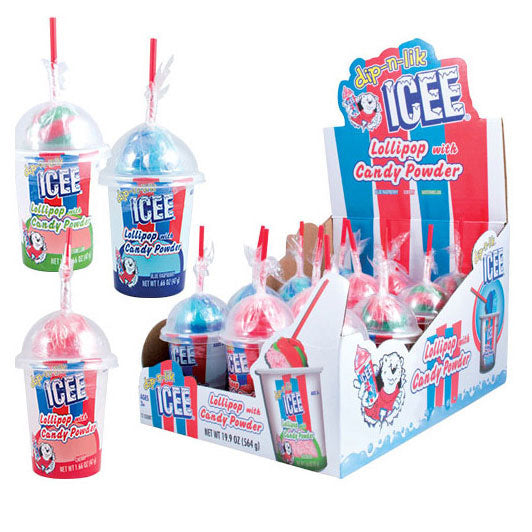 Icee Dip N Lik Lollipop Cups - 12ct | CandyStore.com