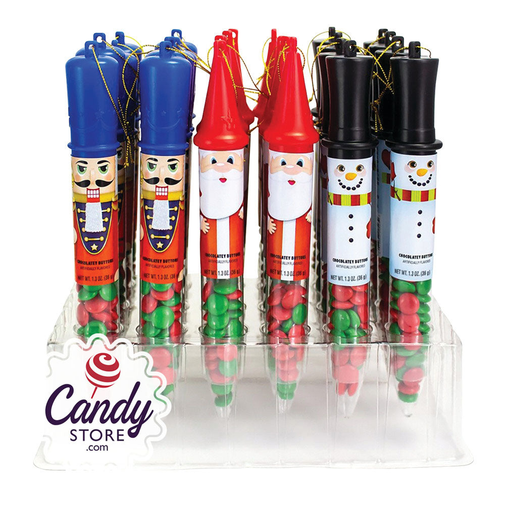 Icicle Ornament Tubes With Candy Lentils 1.3oz 24ct - CandyStore.com