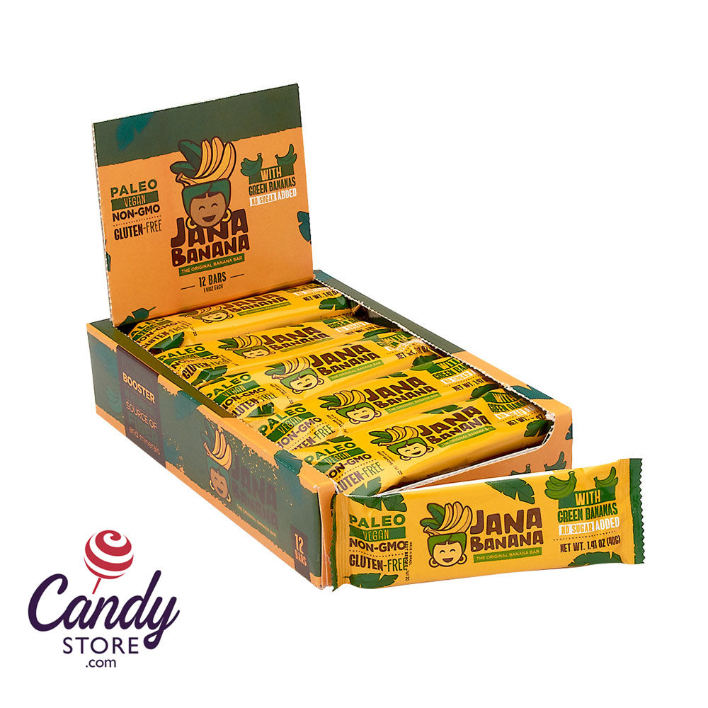 Jana Banana Banana Bar With Green Bananas 1.41oz 12ct - CandyStore.com