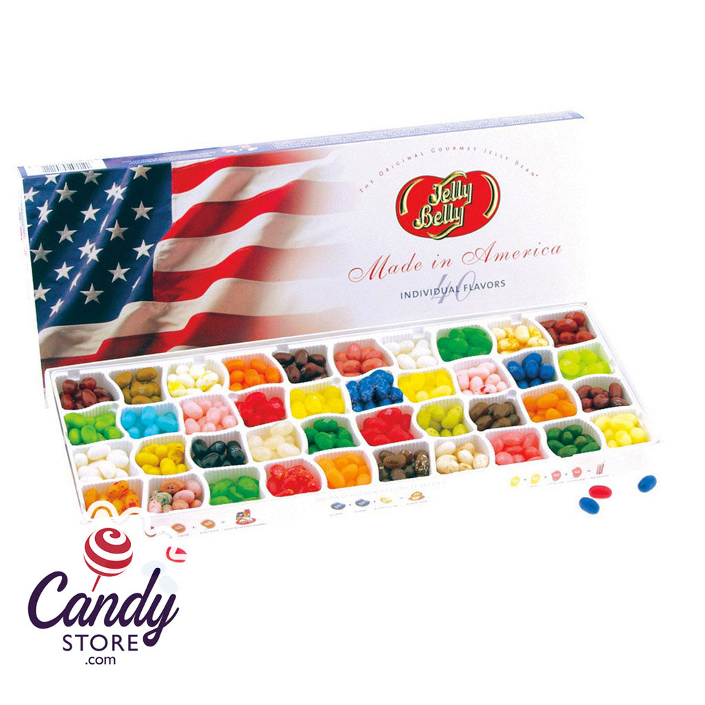 Jelly Belly 40-Flavor Flag Gift Box - 5ct | CandyStore.com