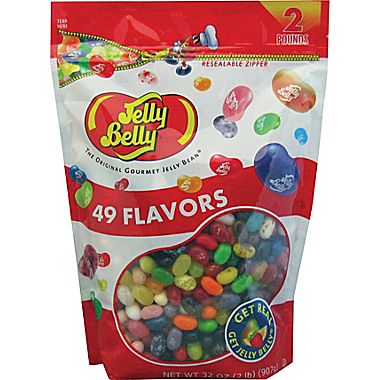 Jelly Belly 49-Flavors Jelly Beans Two-Pound Pouches - 12ct
