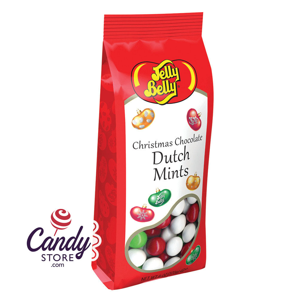 Jelly Belly Christmas Chocolate Dutch Mints 6oz Bags 12ct - CandyStore.com