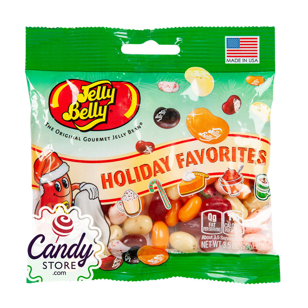 Jelly Belly Holiday Favorites 3.5oz Peg Bags 12ct - CandyStore.com