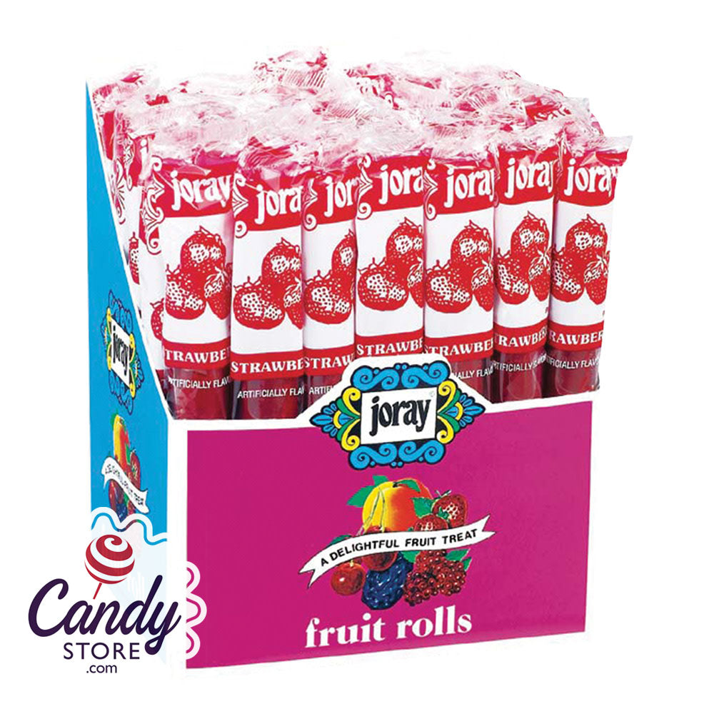 Joray Strawberry Fruit Rolls 0.75oz 48ct - CandyStore.com