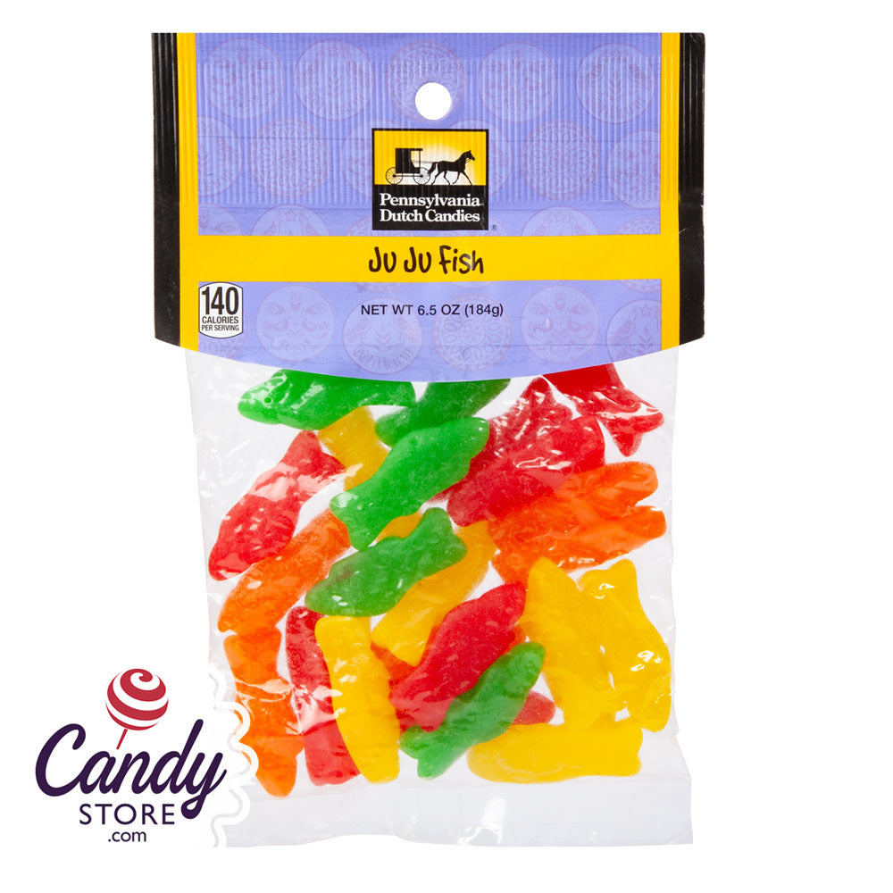 Juju Fish Clear Window Peg Bags 6.5oz 12ct - CandyStore.com