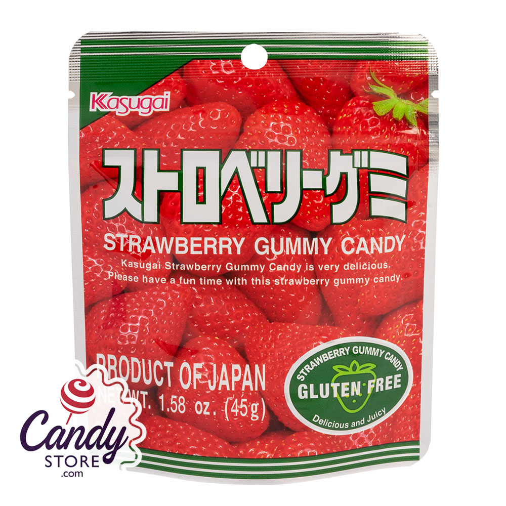 Kasugai Strawberry Gummy Candy 1.76oz Pouch - 12ct – CandyStore.com