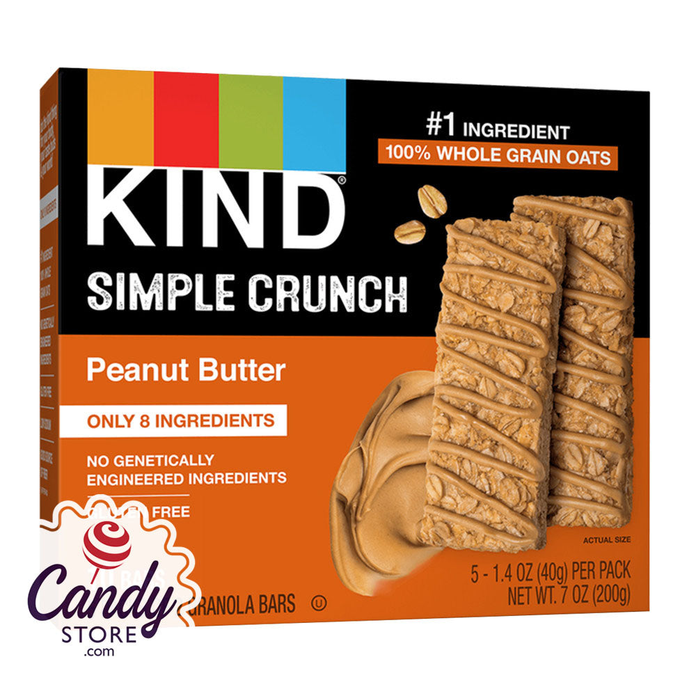 Kind Simple Crunch Peanut Butter 5ct 7oz 8ct - CandyStore.com