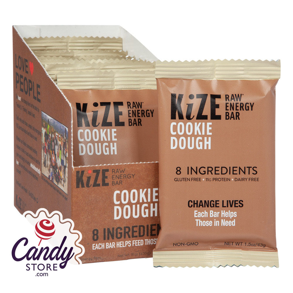 Kize Bar Cookie Dough Raw Energy Bar 1.5oz 10ct - CandyStore.com