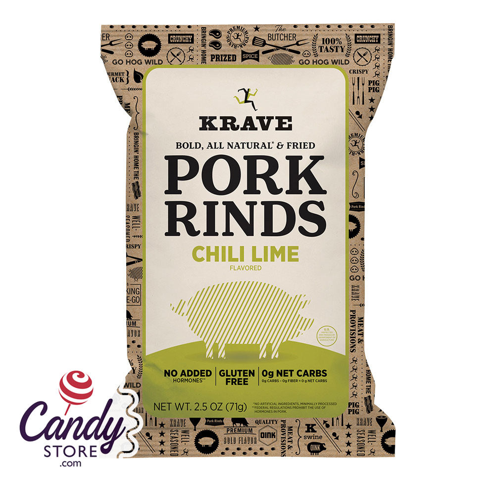Krave Pork Rinds Chili Lime 2.5oz 6ct - CandyStore.com