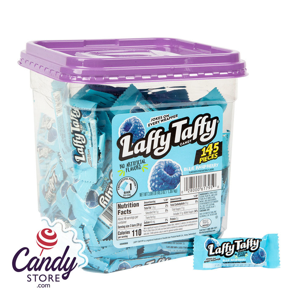 Laffy Taffy Mini Blue Raspberry Tub - 145ct | CandyStore.com