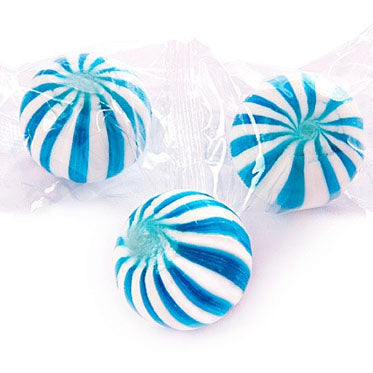 Large Blue Striped Balls - 5lb Bulk | CandyStore.com