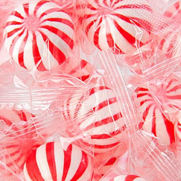 Large Red Striped Balls - 5lb Bulk | CandyStore.com