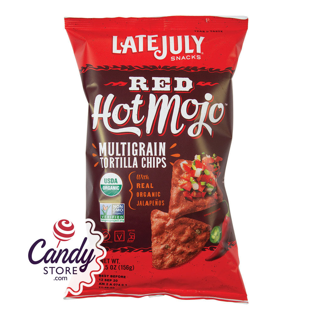Late July Red Hot Mojo Tortilla Chips 5.5oz Bags 12ct - CandyStore.com