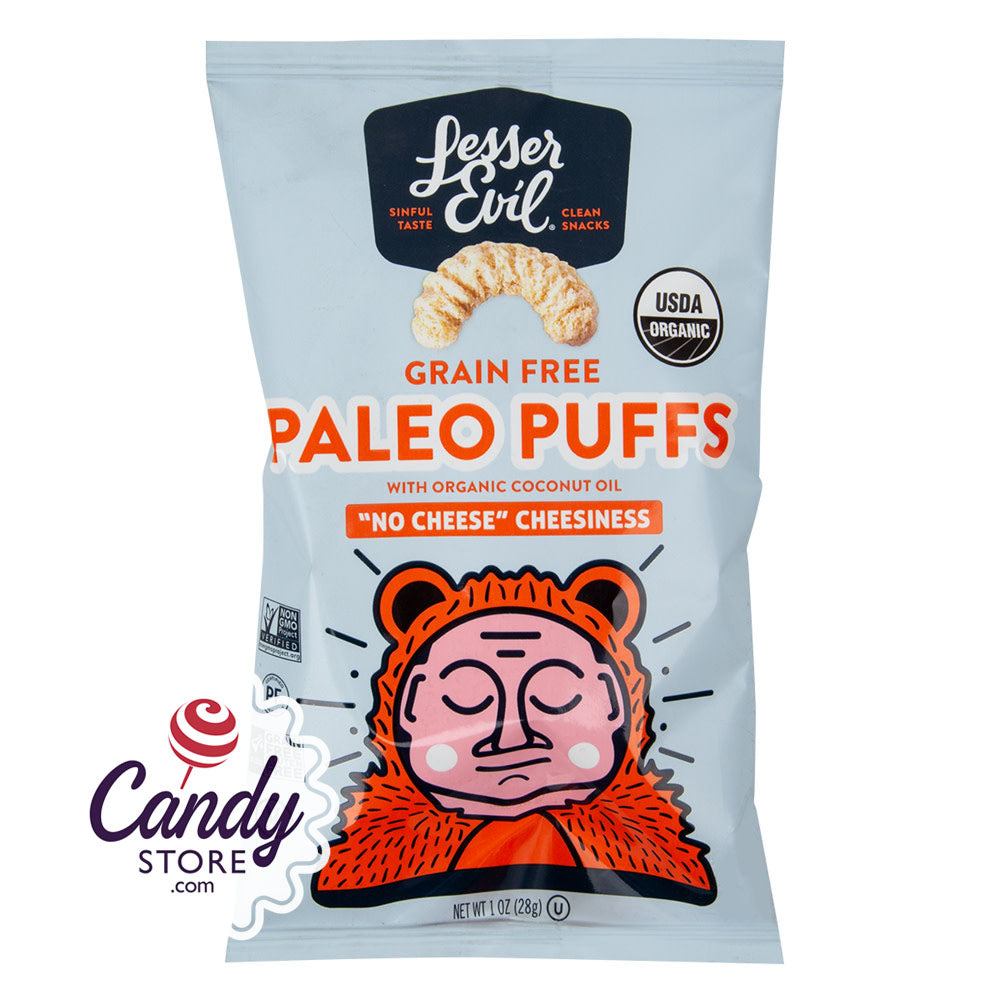 Lesser Evil No Cheese Cheesines Paleo Puffs 1oz Bags 24ct - CandyStore.com