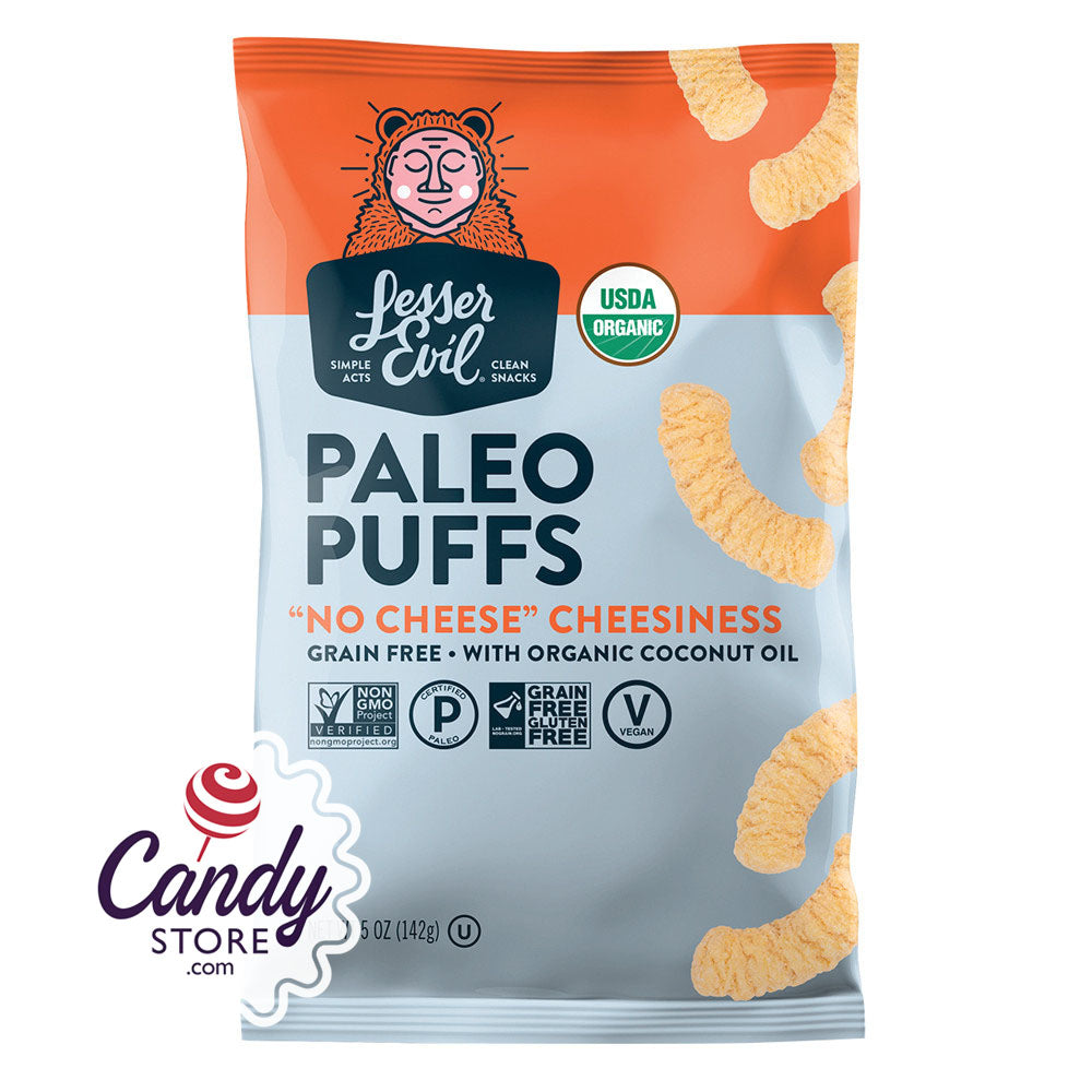 Lesser Evil No Cheese Cheesiness Paleo Puffs 5oz Pouch 9ct - CandyStore.com