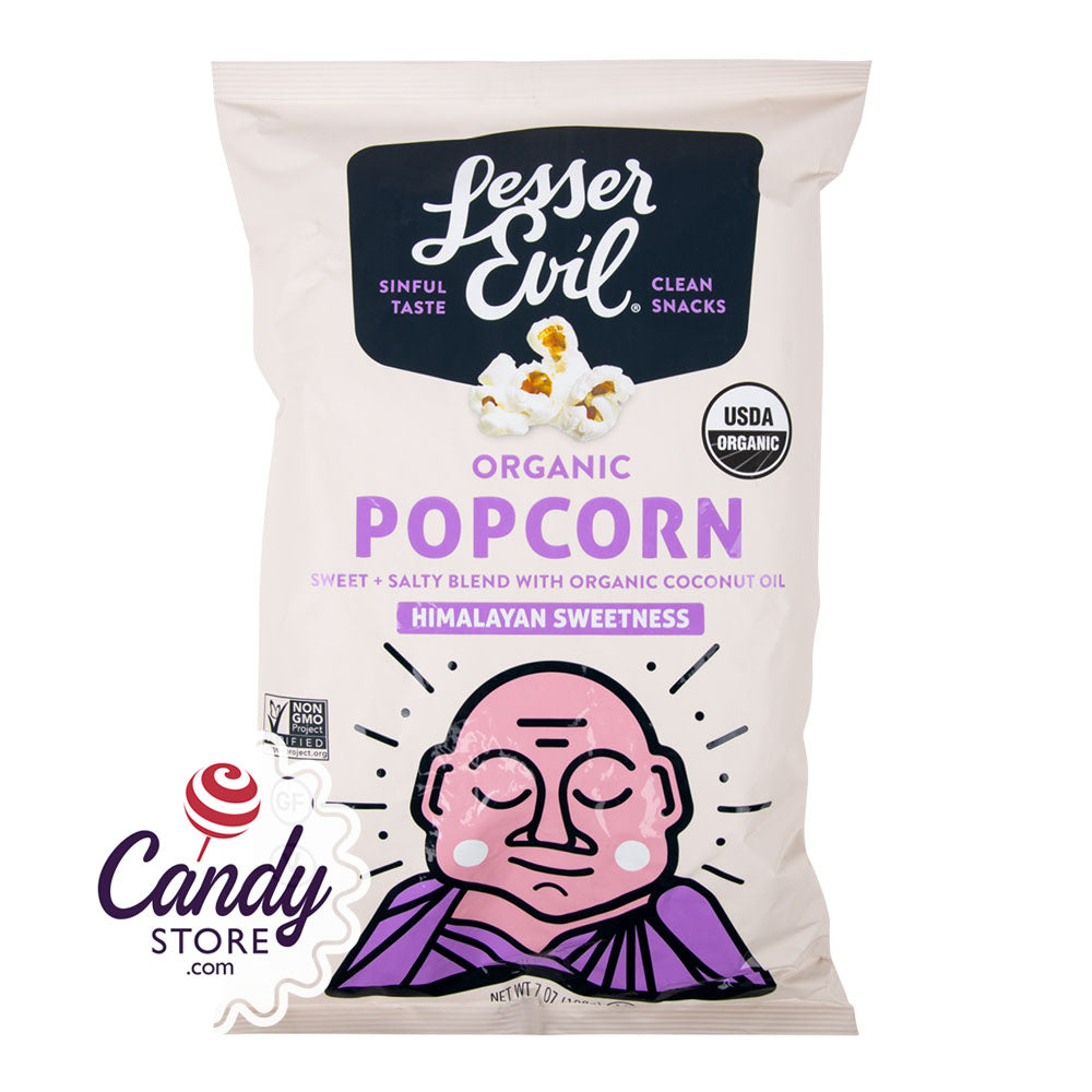 Lesser Evil Organic Himalayan Sweetness Popcorn 7oz Bags 12ct ...