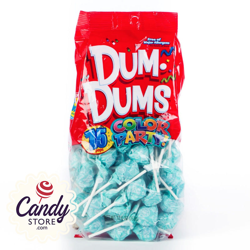 Light Blue Dum Dums Lollipops Blue Raspberry - 75ct