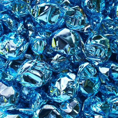 Light Blue Foil Raspberry Hard Candy - 5lb | CandyStore.com