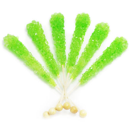 Light Green Rock Candy Sticks - 120ct | CandyStore.com