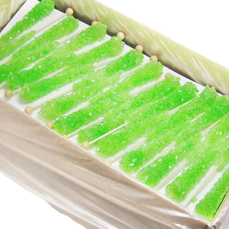 Light Green Rock Candy Sticks - 120ct | CandyStore.com