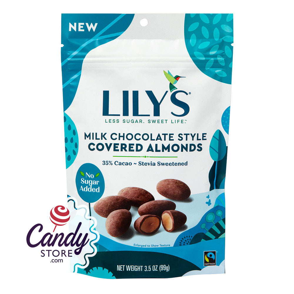 Lily's Milk Chocolate-Covered Almonds 12ct Pouches - CandyStore.com