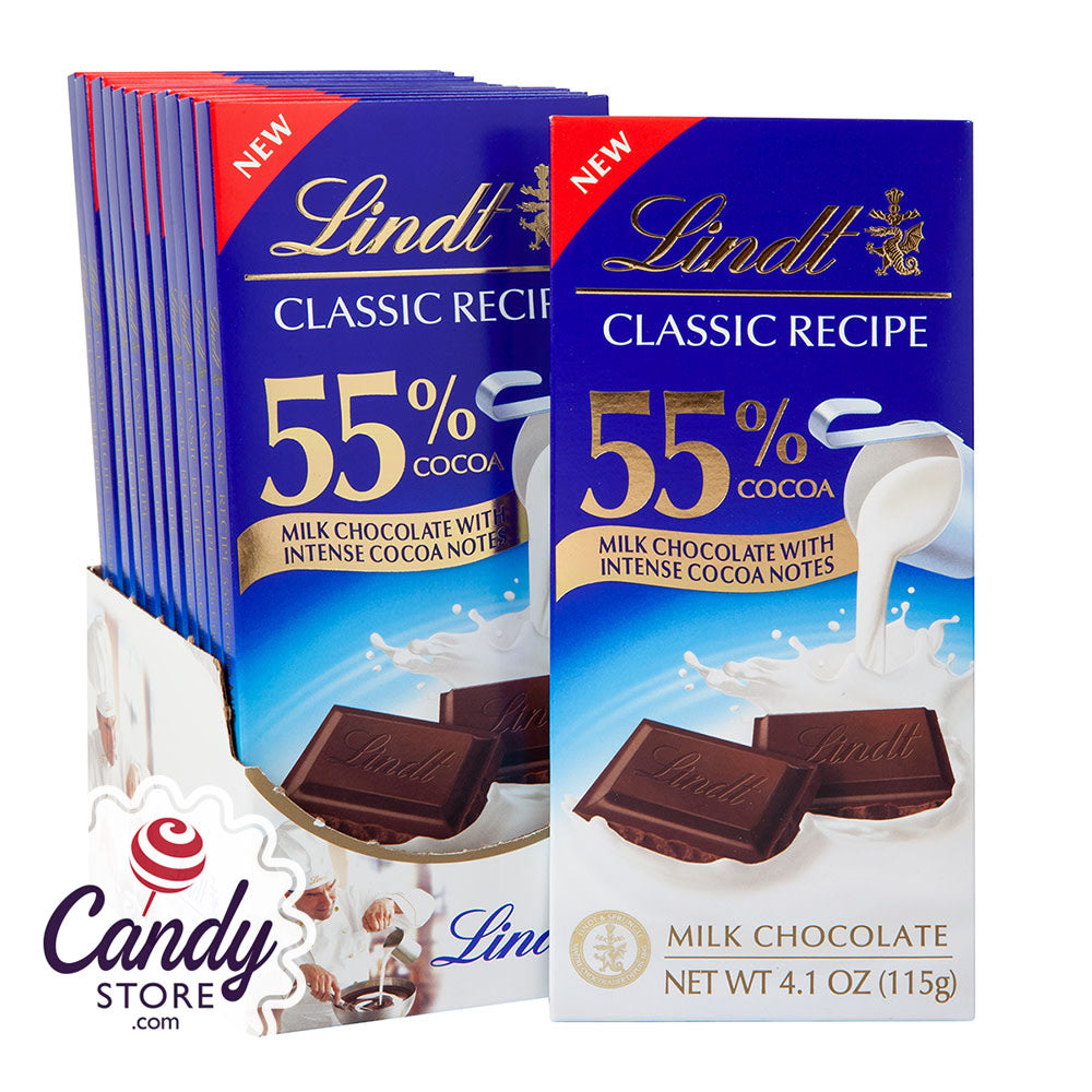 Lindt Classic Recipe 55% Bar 4.1oz 12ct - CandyStore.com