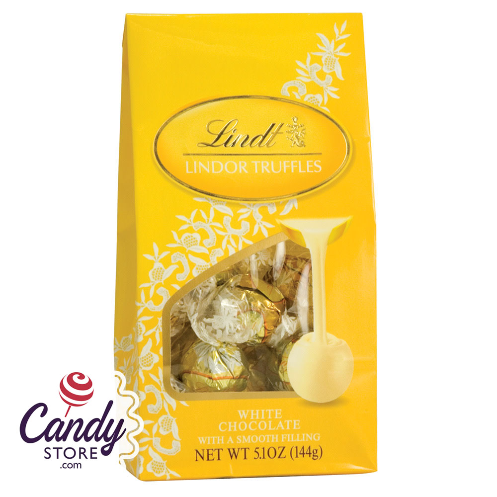 Lindt Lindor White Chocolate Truffles Bag 6ct - CandyStore.com