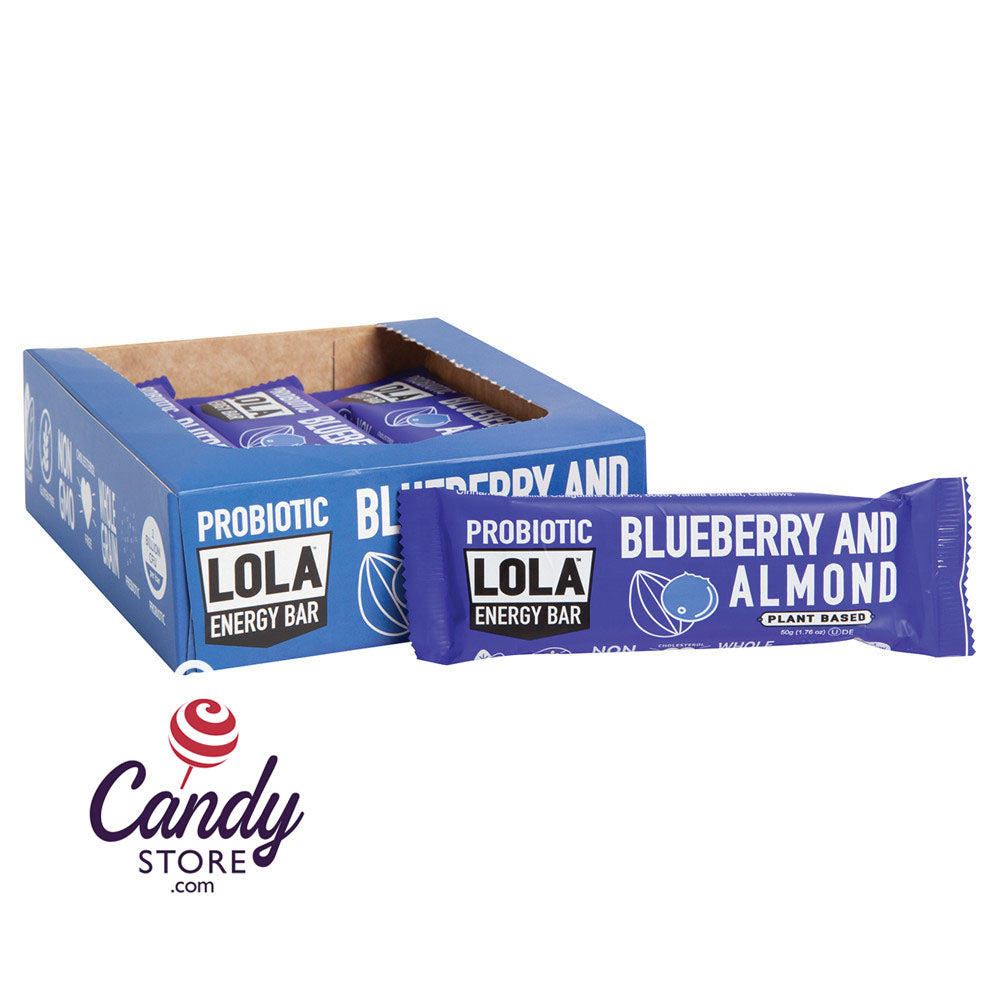 Lola Snacks Blueberry Almond Probiotic Bar 1.76oz 72ct - CandyStore.com