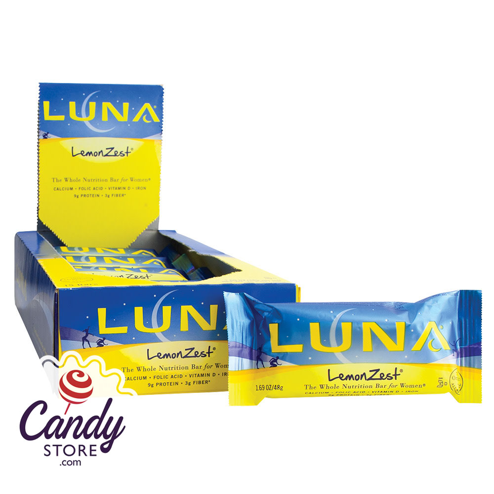 Luna Lemon Zest 1.69oz Bar - 15ct | CandyStore.com