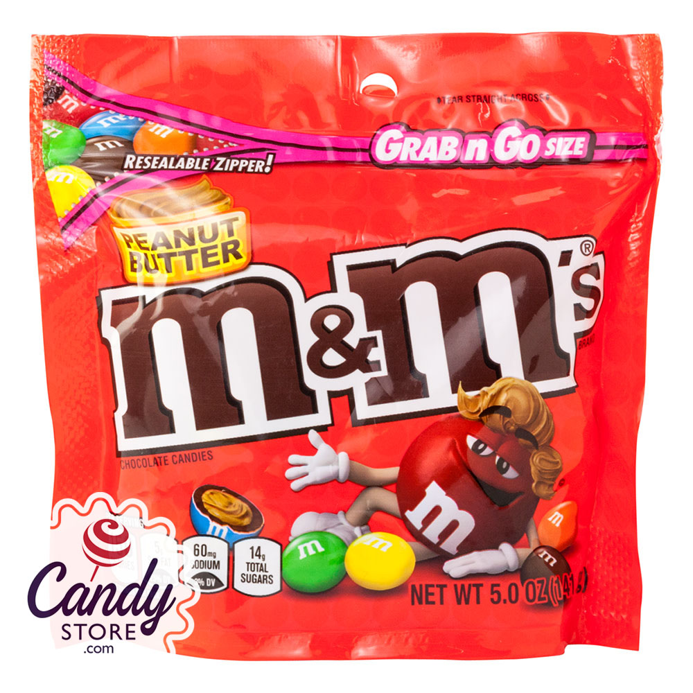 M&M's Peanut Butter 5oz Pouch - 8ct | CandyStore.com