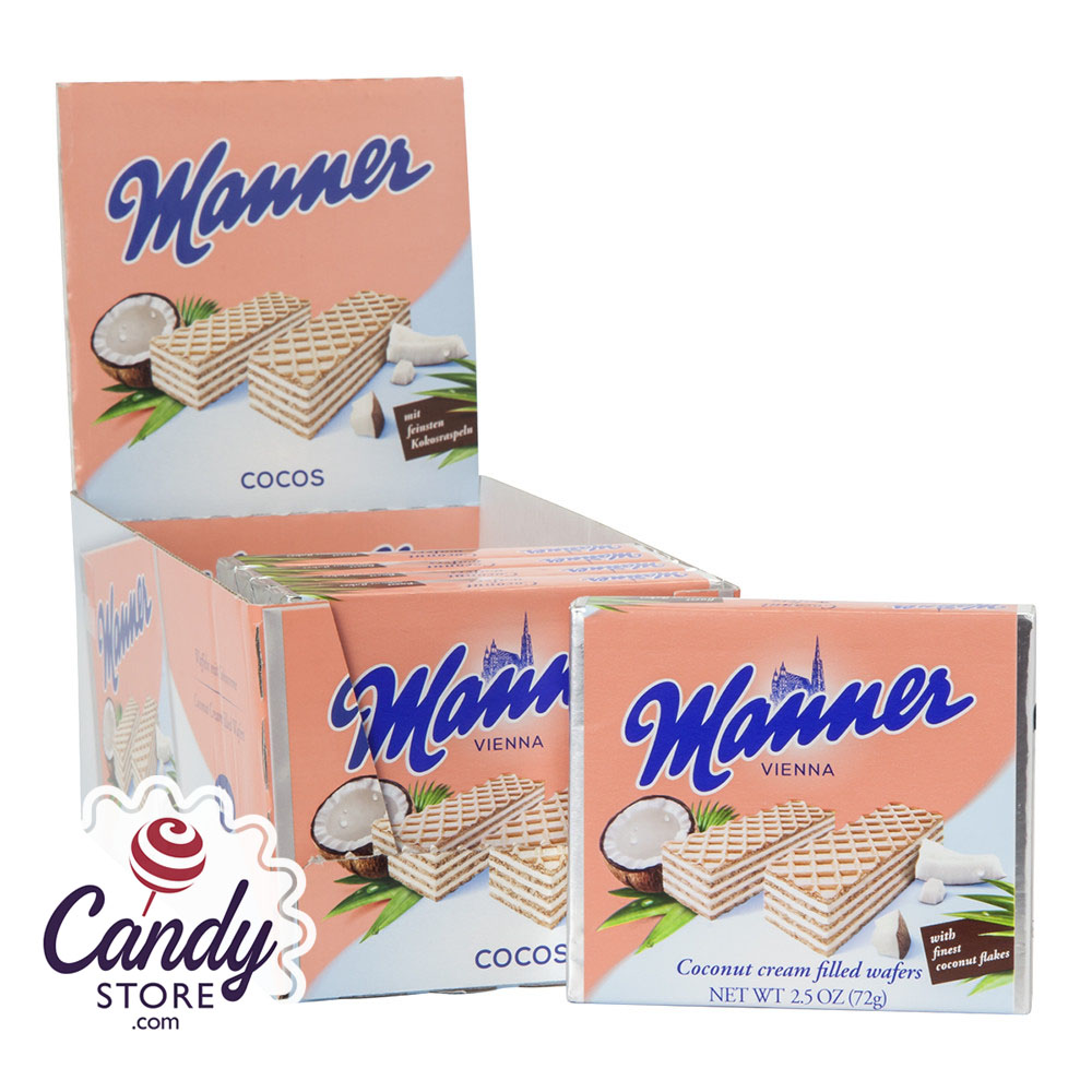 Manner Coconut Wafers 2.54oz - 12ct | CandyStore.com