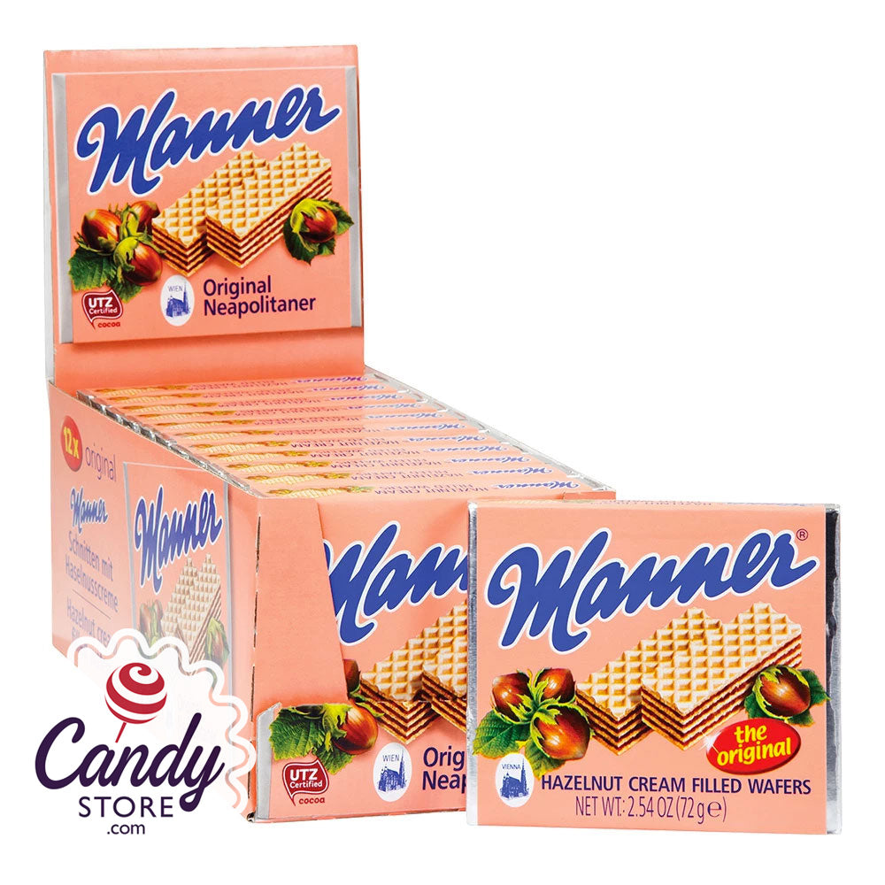 Manner Original Hazelnut Neapolitan Wafers - 12ct