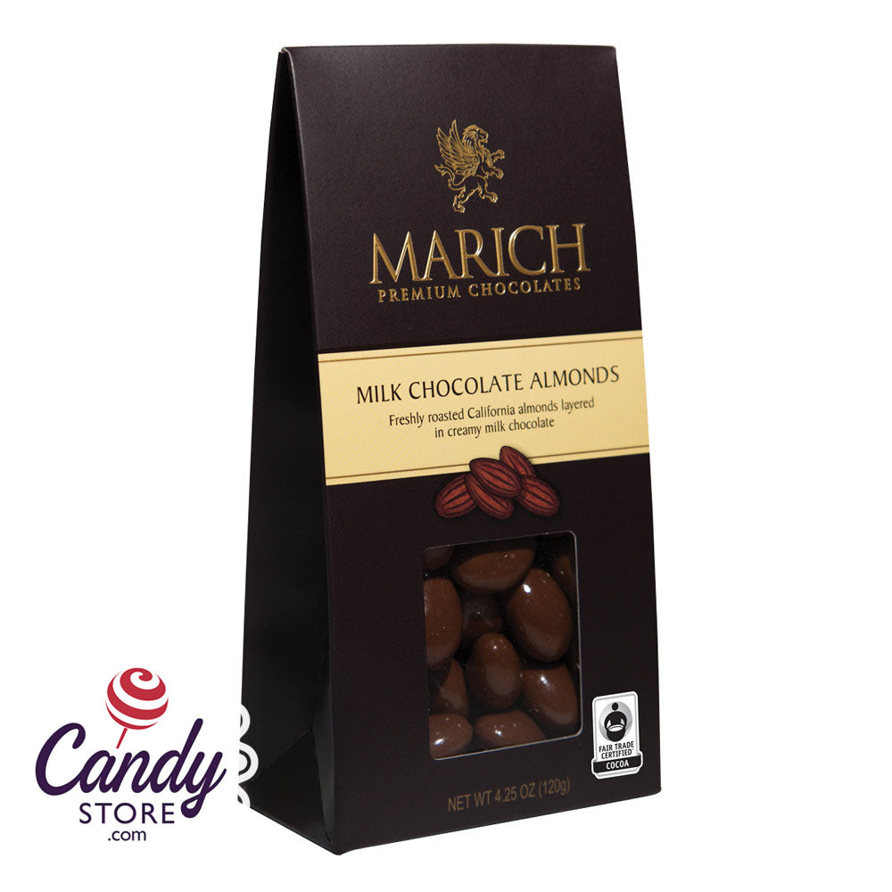 Marich Gable Box Milk Chocolate Sea Salt Almnds 4.25oz 12ct ...