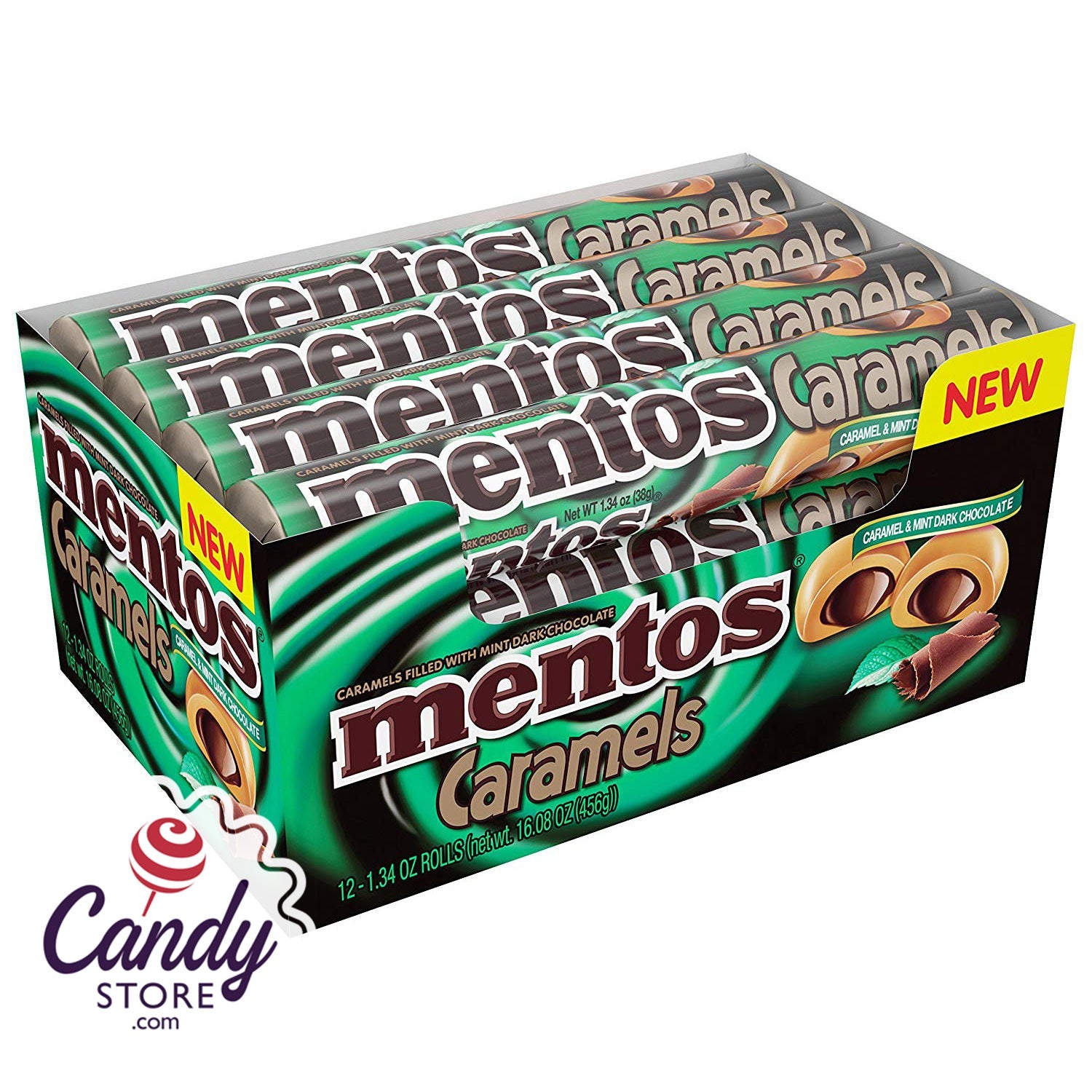 Mentos Caramel Mint Dark Chocolate - 12ct | CandyStore.com