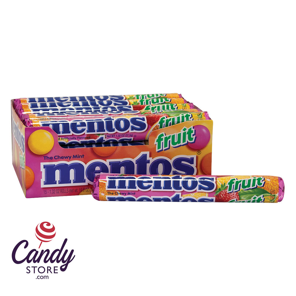 Mentos Fruit 1.32oz Roll - 15ct | CandyStore.com