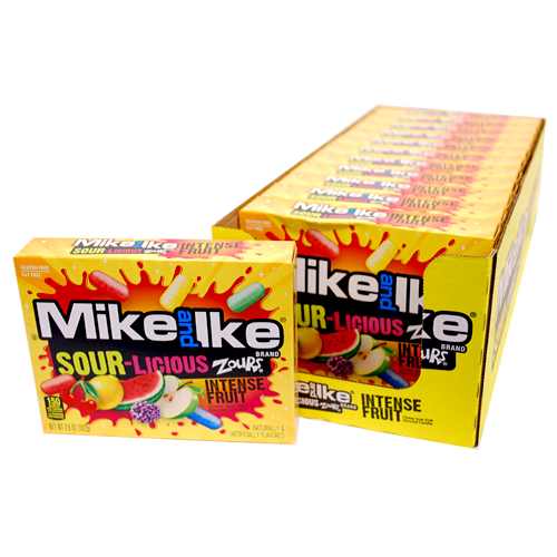 Mike & Ike Sour-Licious Zours Theater Box - 12ct