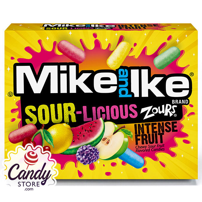 Mike & Ike Sour-Licious Zours Theater Box - 12ct – CandyStore.com