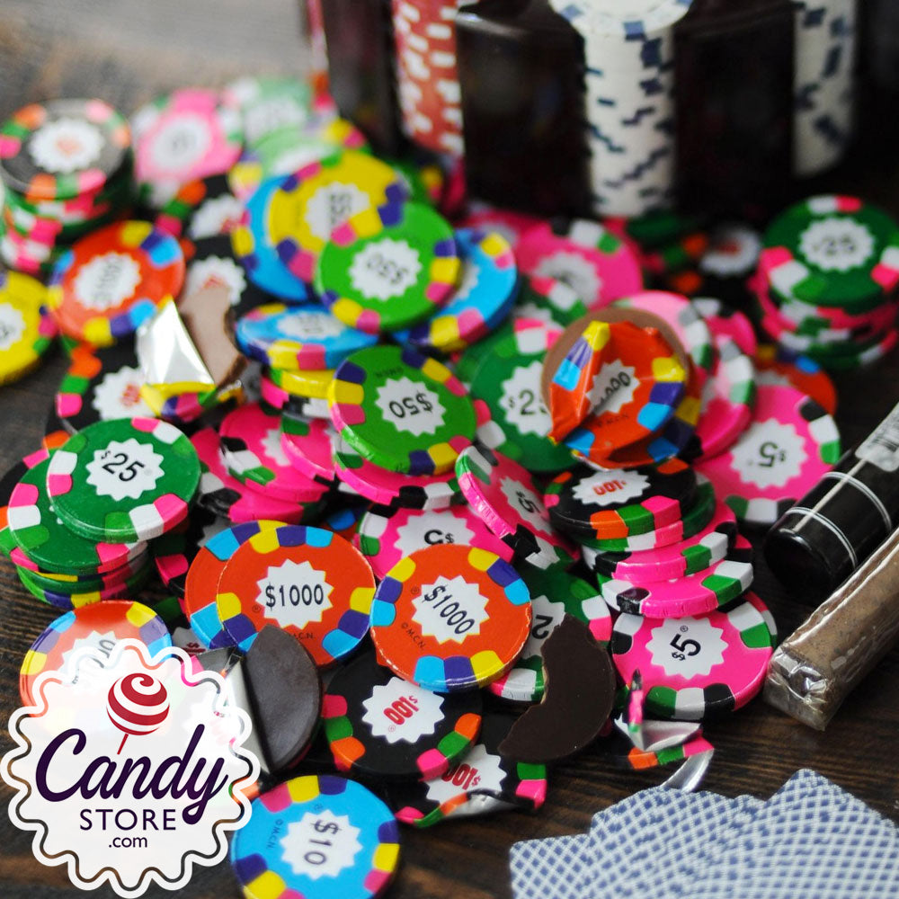 Milk Chocolate Assorted Poker Chips - 10lb | CandyStore.com