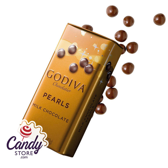 Milk Chocolate Godiva Pearls - 18ct Tins | CandyStore.com