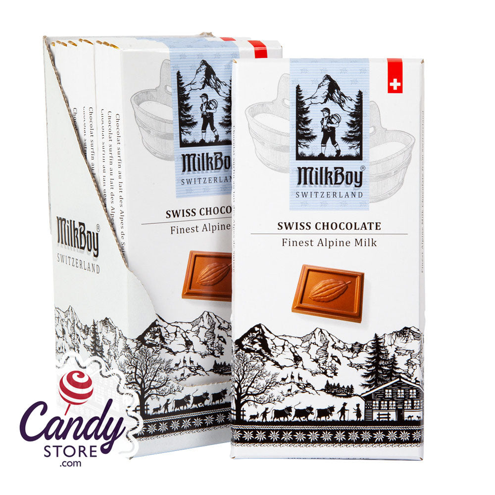 Milkboy Swiss Alpine Milk Chocolate 3.5oz Bar - 10ct – CandyStore.com