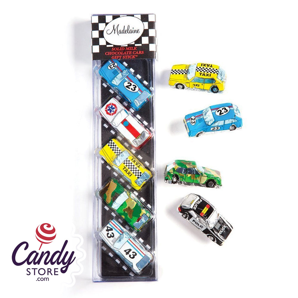 Mini Chocolate Cars 5-Piece Gift Stick - 16ct | CandyStore
