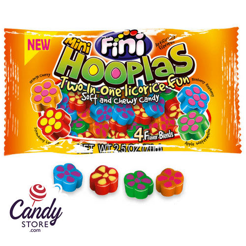 Mini Hooplas Licorice Bags Fini - 12ct | CandyStore.com
