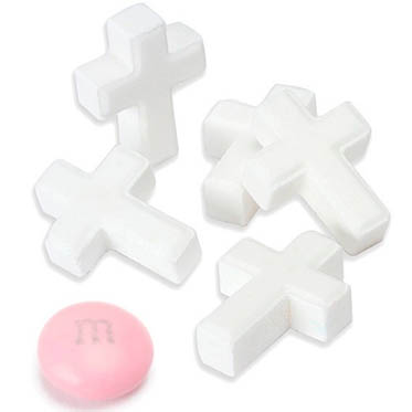 Mini White Candy Crosses - 5lb Bulk | CandyStore.com