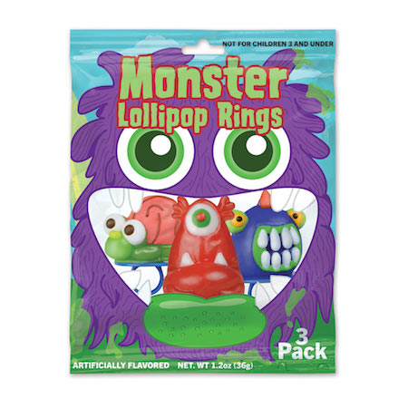 Monster 3 Pack Ring Pop - 12ct | CandyStore.com