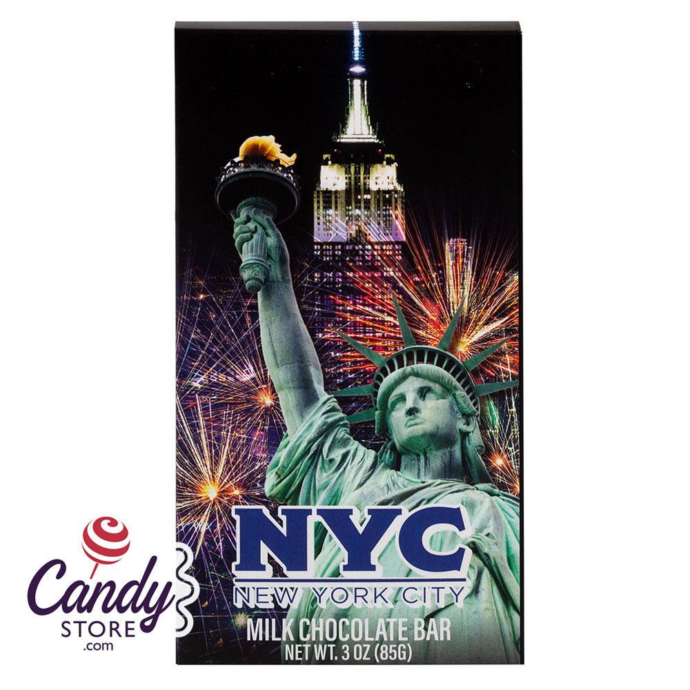 NYC Souvenir Liberty Firework 3oz Milk Chocolate Wrapper Bar - 20ct ...