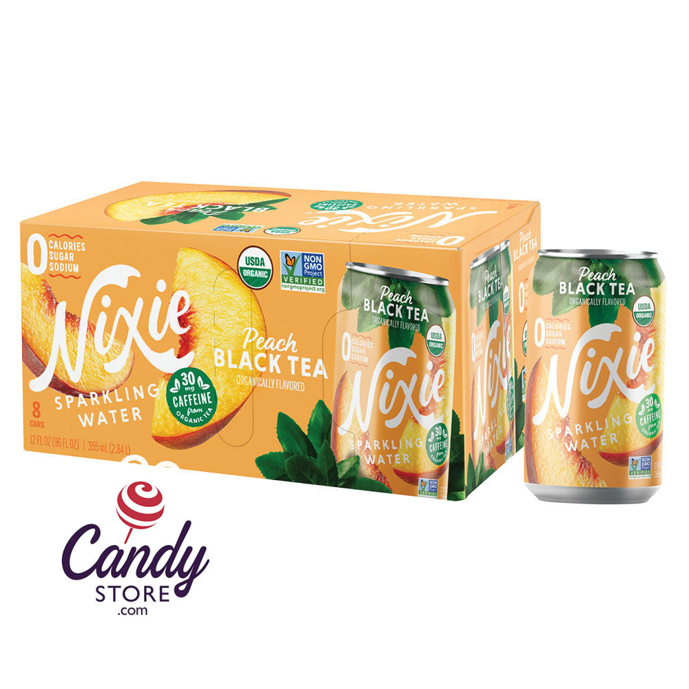 Nixie Organic Peach Black Tea Sparkling Water 3-Pack 12oz Can 24ct ...