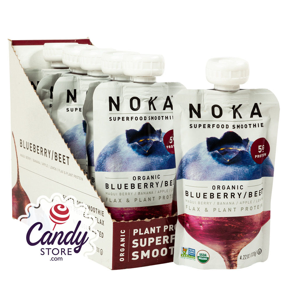 Noka Superfood Smoothie Organic Blueberry Beet 4.22oz 12ct - CandyStore.com