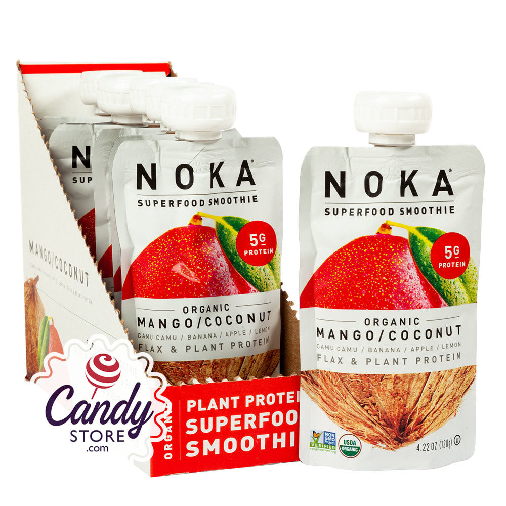 Noka Superfood Smoothie Organic Mango Coconut 4.22oz 12ct - CandyStore.com