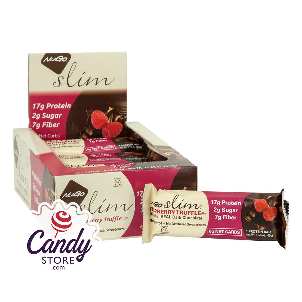 Nugo Slim Raspberry Truffle Bars 12ct - CandyStore.com